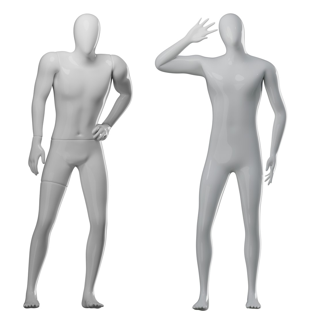 Rigged Simple And Sport Men Mannequins 3D - TurboSquid 2416590