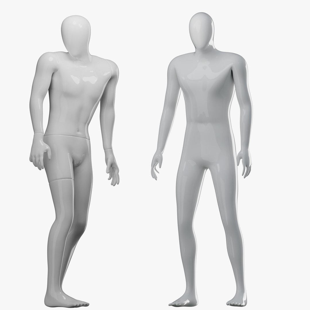 Rigged Simple And Sport Men Mannequins 3D - TurboSquid 2416590