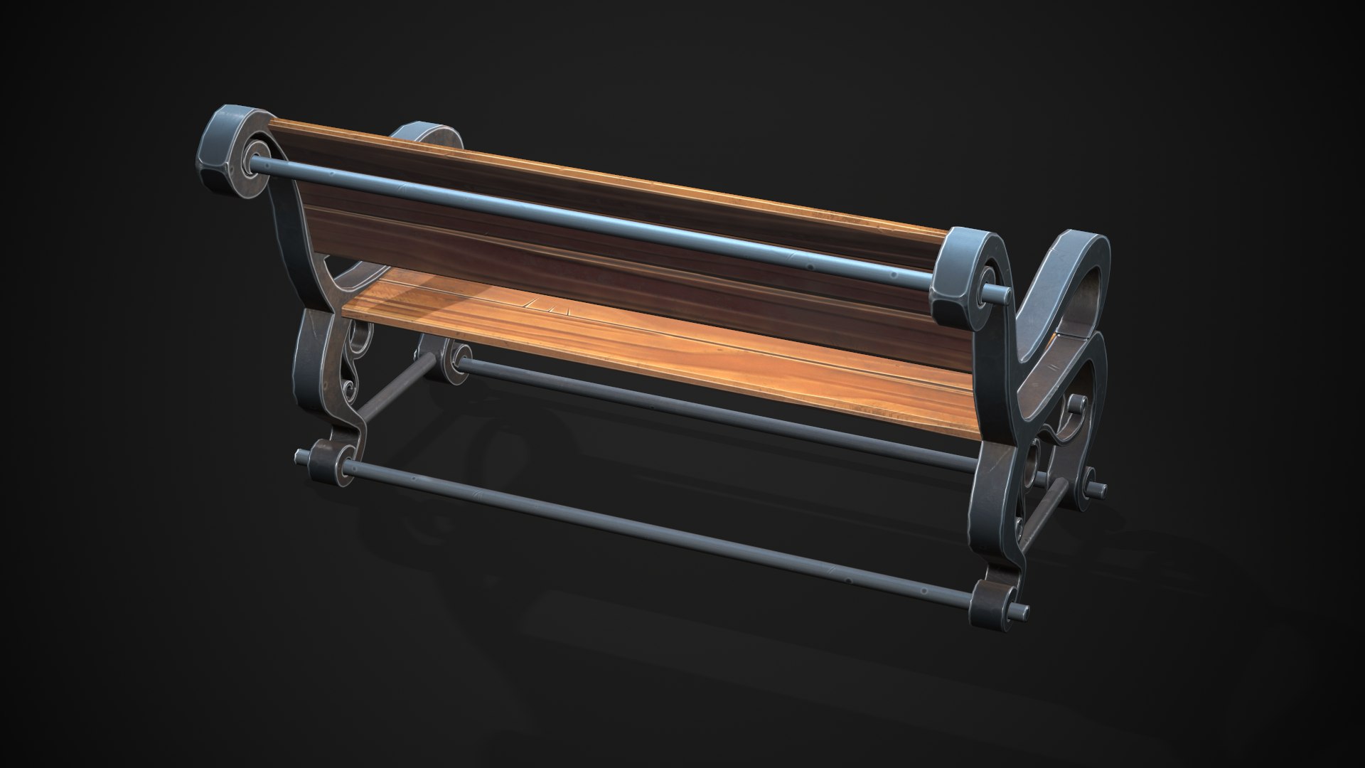 3D Model Stylized Bench - TurboSquid 2026939