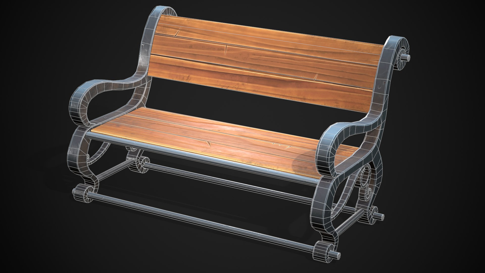 3D Model Stylized Bench - TurboSquid 2026939