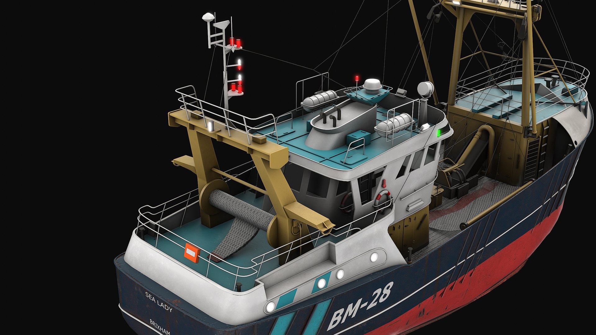 3D Beam Trawler Sea Lady - TurboSquid 2322485