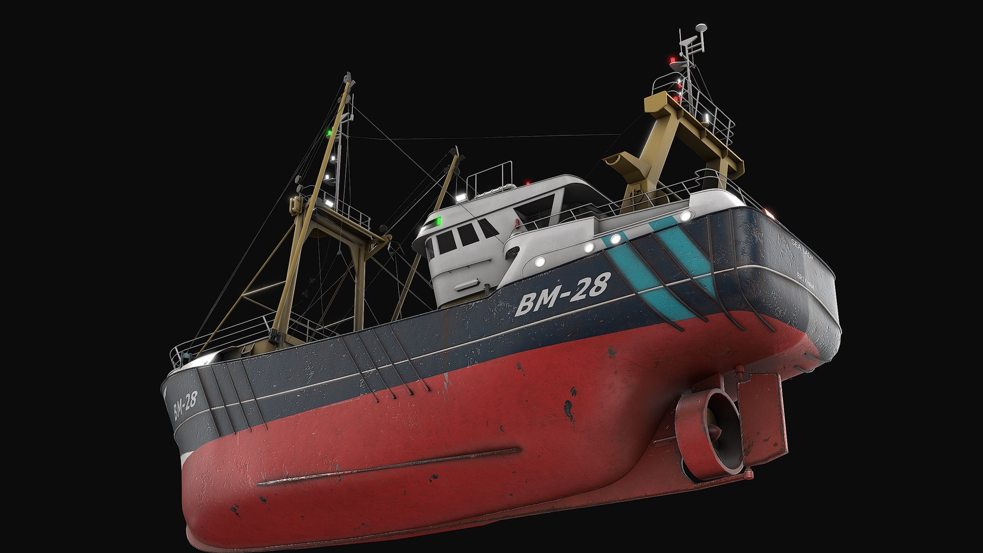 3D Beam Trawler Sea Lady - TurboSquid 2322485