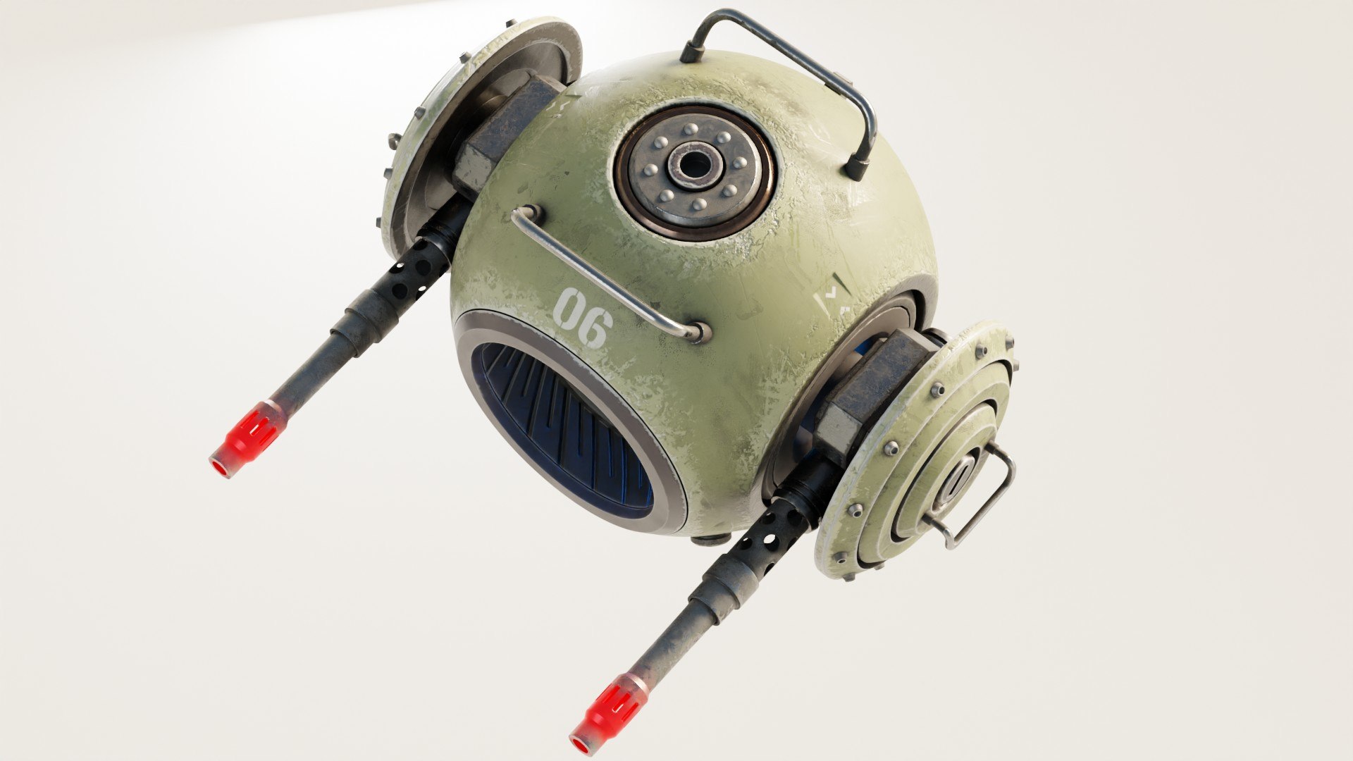 Spherical Robot With Turret 3D Model - TurboSquid 2208288