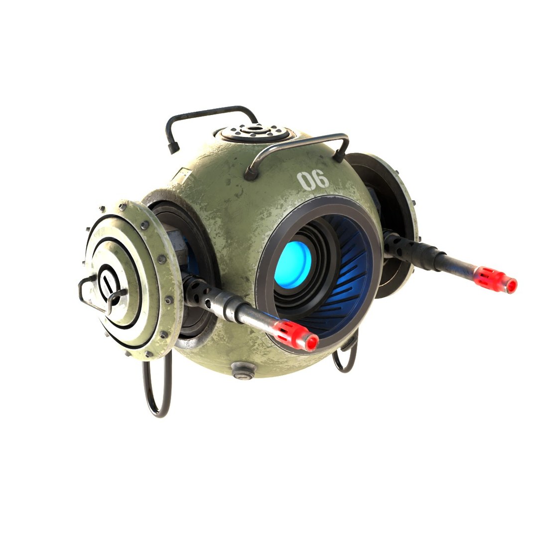 Spherical Robot With Turret 3D Model - TurboSquid 2208288