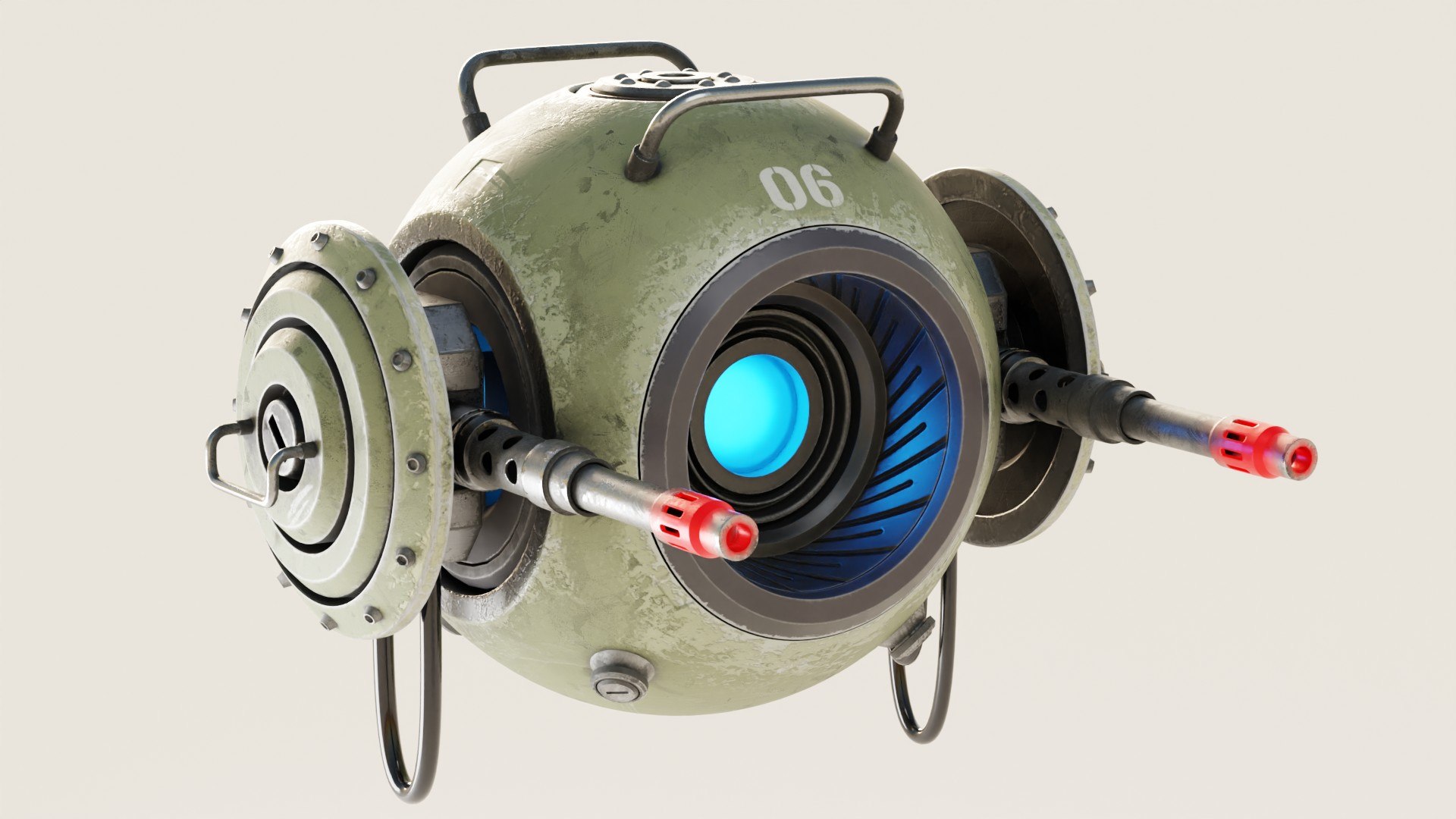 Spherical Robot With Turret 3D Model - TurboSquid 2208288