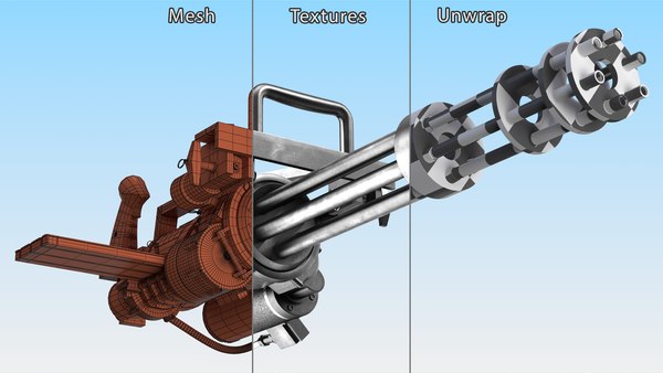 modelo 3d Minigun vulcano - TurboSquid 2153020