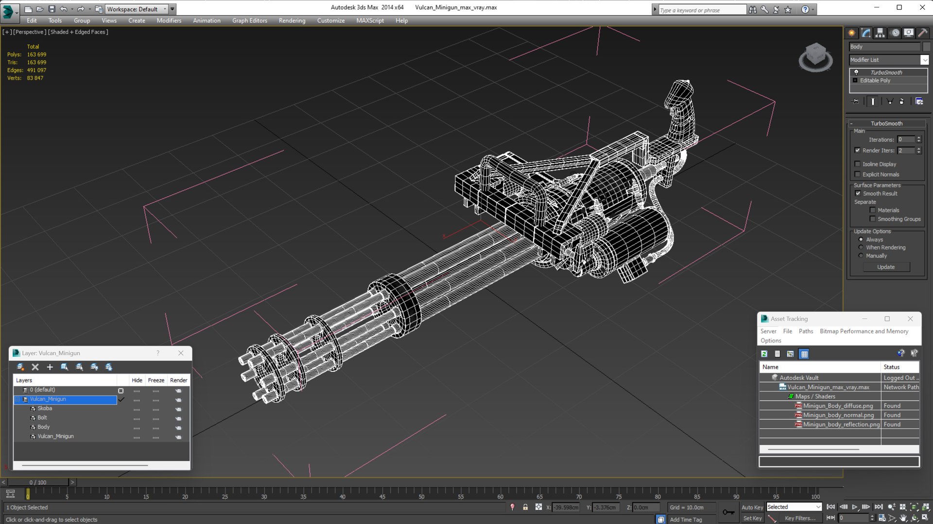 3D Vulcan Minigun - TurboSquid 2153020