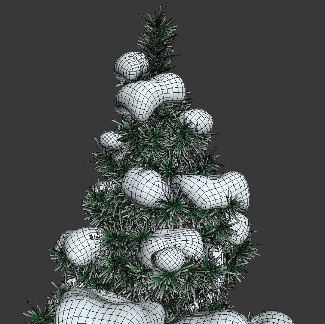 3d Snow Fir Tree
