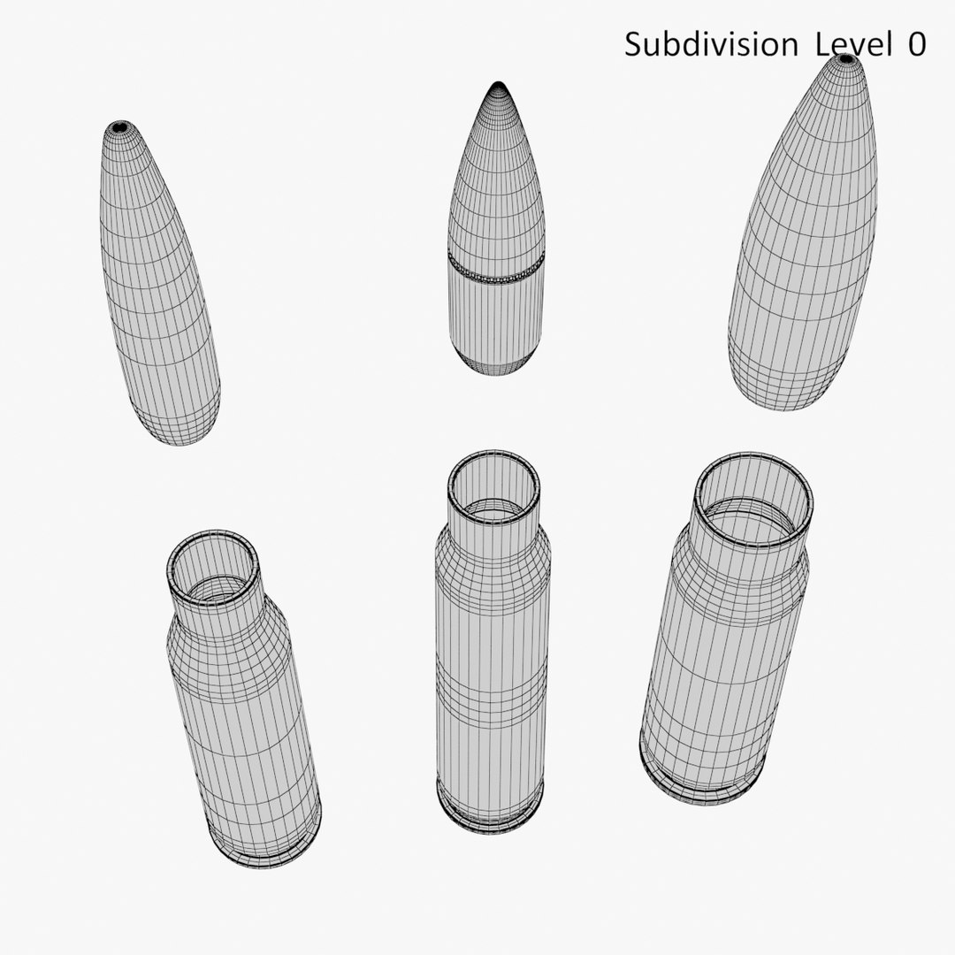 Cartridge 5 45x39 56x45 3D model - TurboSquid 1255287