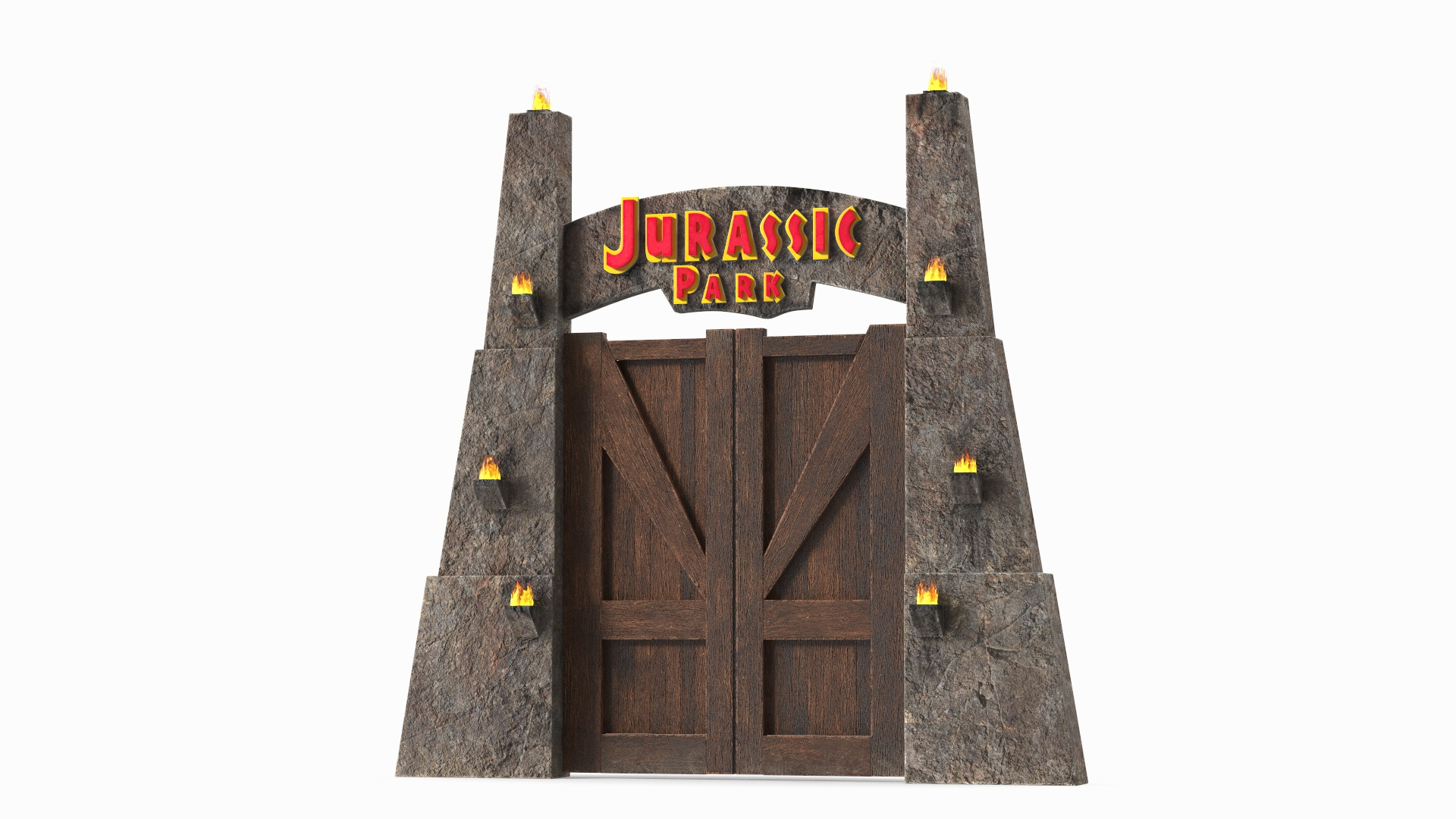 3D Jurassic Park Gate - TurboSquid 2169808