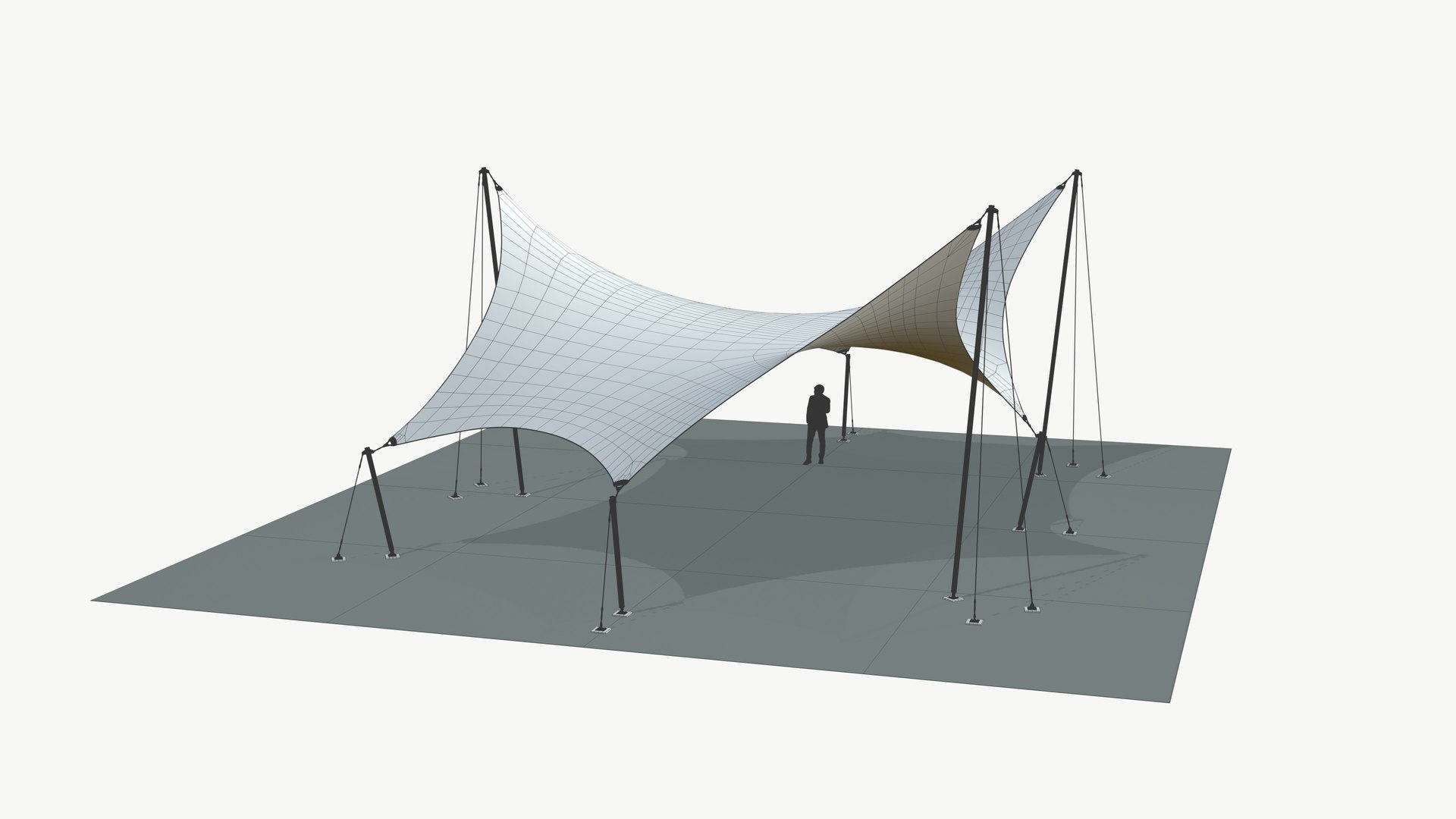 3D Tensile Structure New Design Model - TurboSquid 2121095
