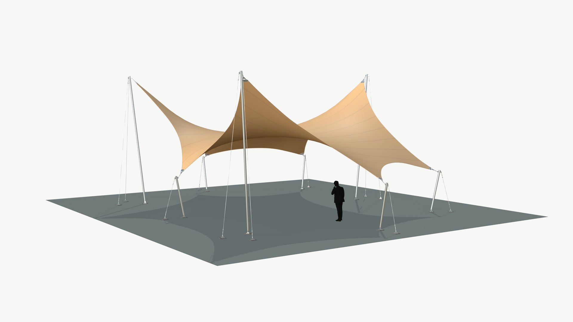 3D Tensile Structure New Design model - TurboSquid 2121095