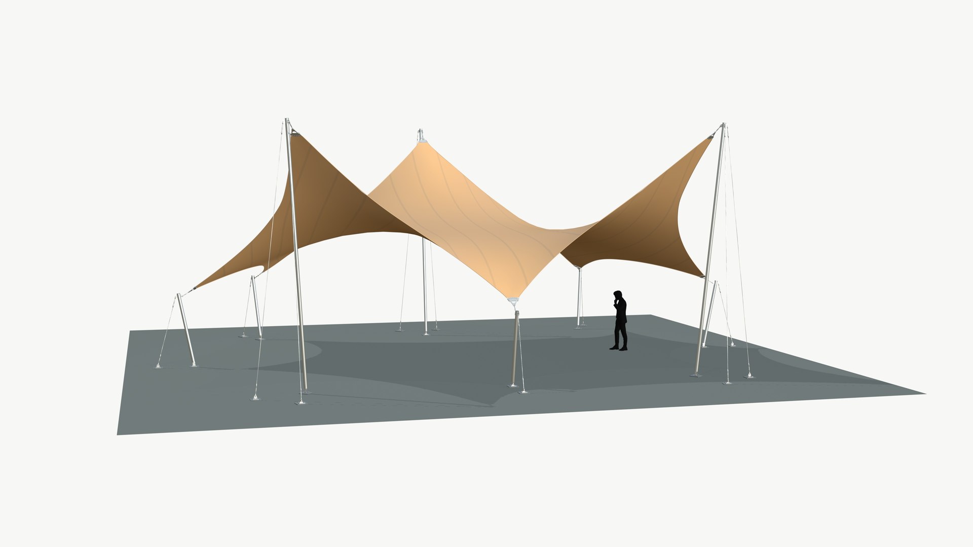 3D Tensile Structure New Design model - TurboSquid 2121095