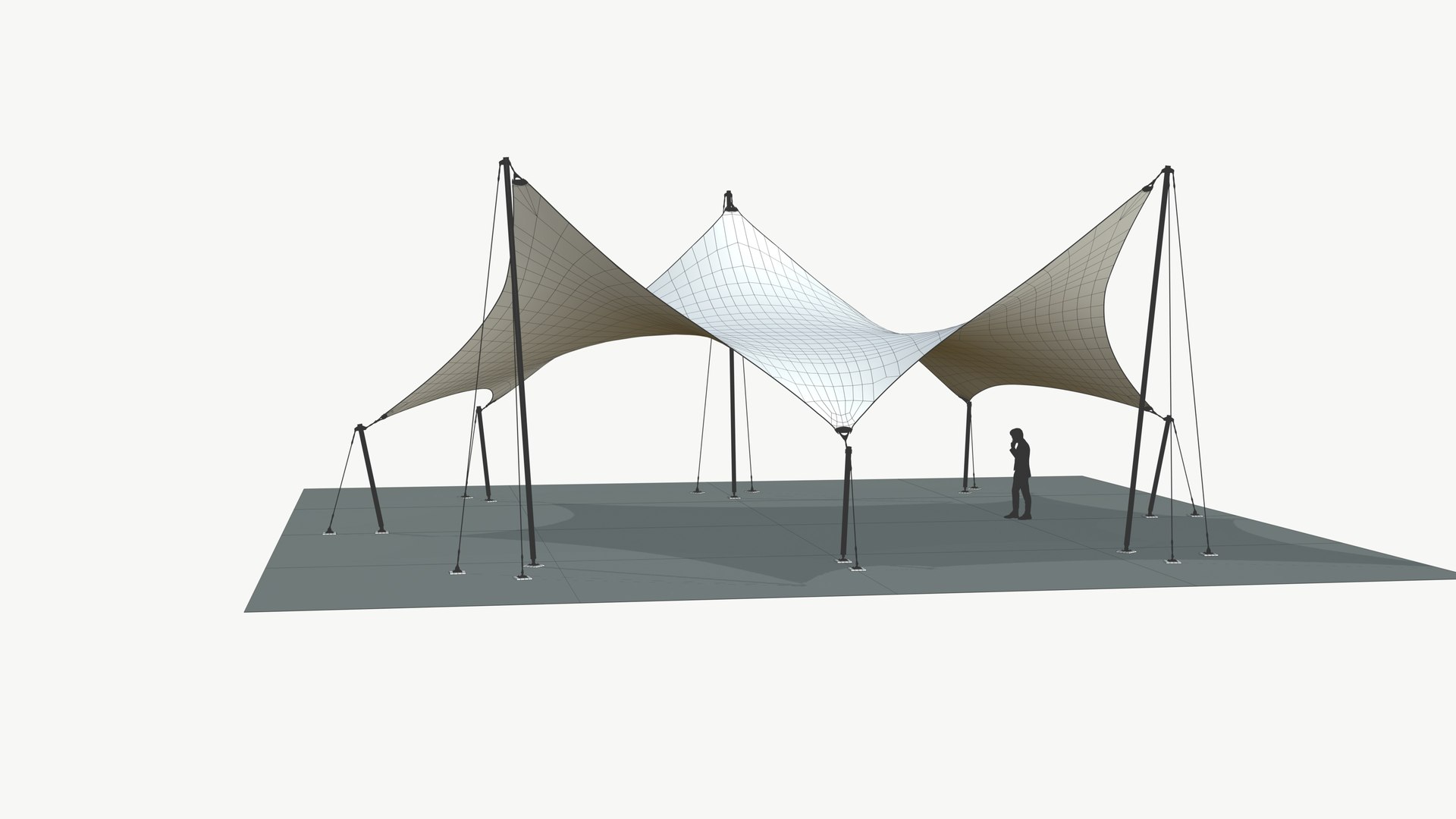 3D Tensile Structure New Design model - TurboSquid 2121095