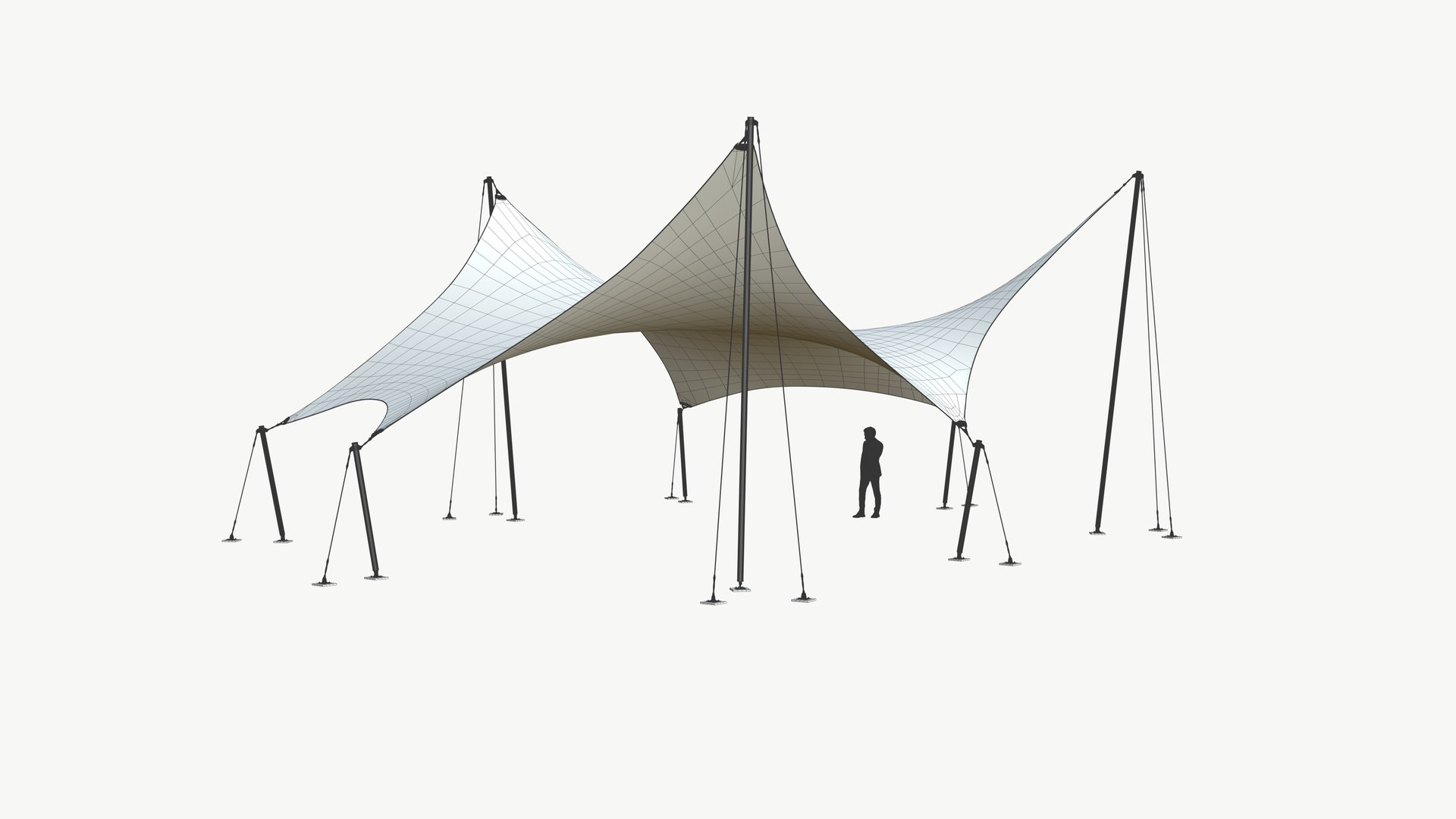 3D Tensile Structure New Design Model - TurboSquid 2121095