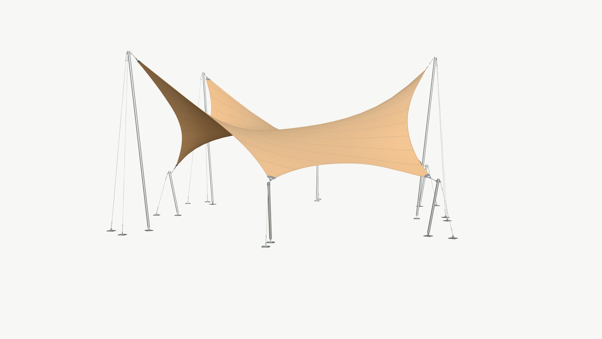 3D Tensile Structure New Design Model - TurboSquid 2121095