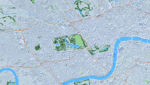 3D London city map - TurboSquid 1823589