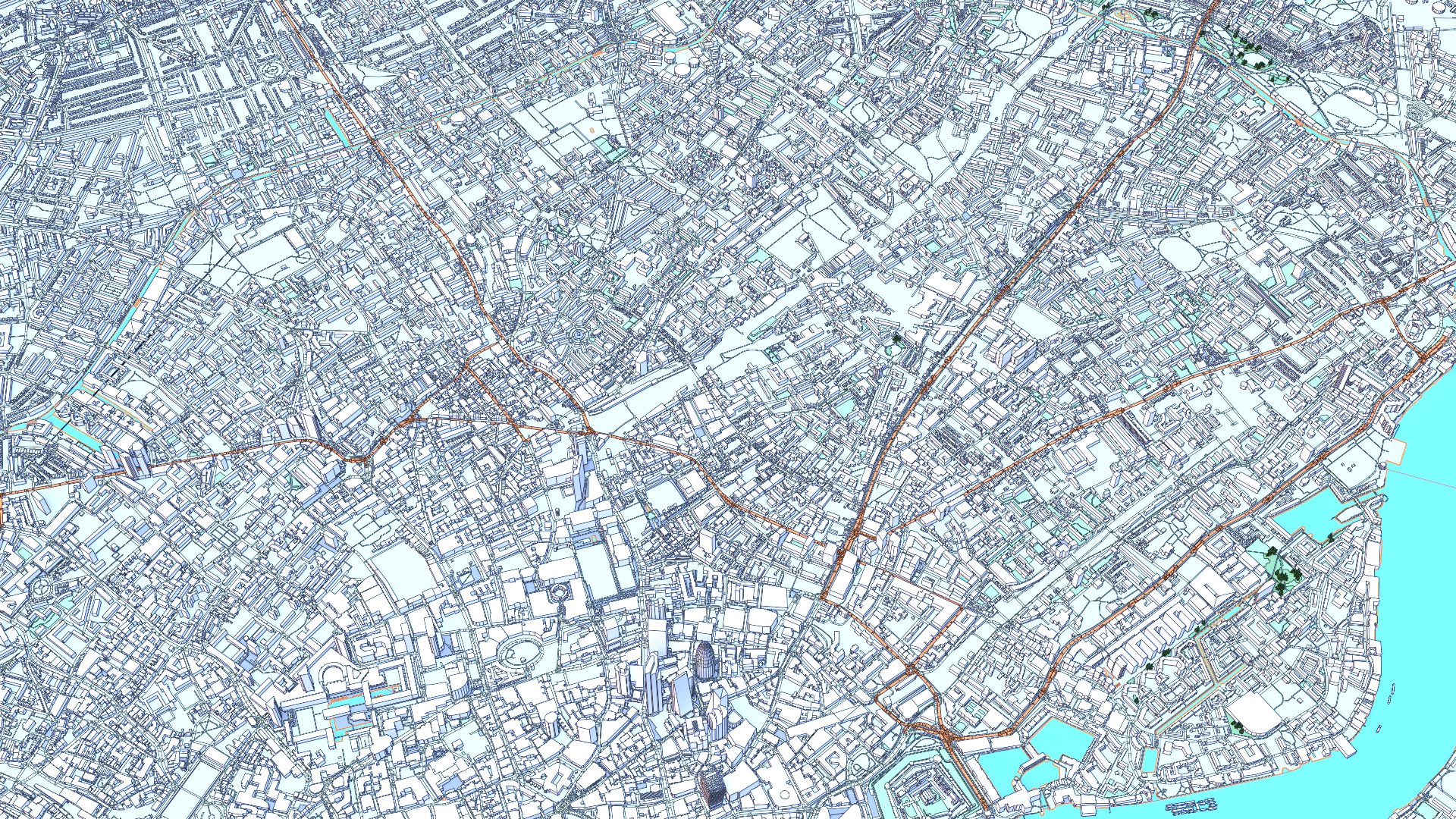 3D London city map - TurboSquid 1823589