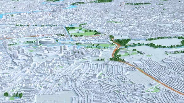 3D London city map - TurboSquid 1823589