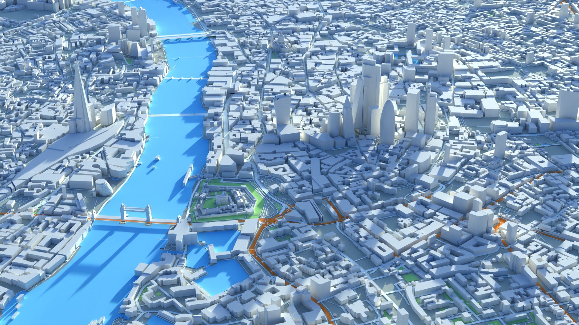 3D London City Map - TurboSquid 1823589