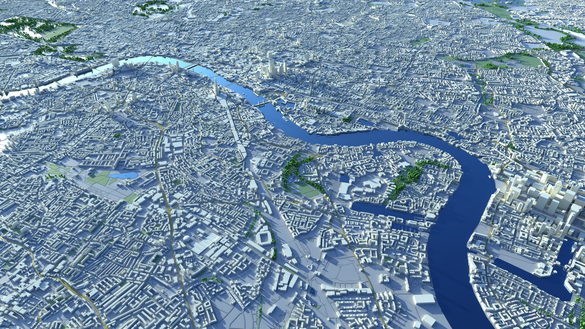 3D London City Map - TurboSquid 1823589