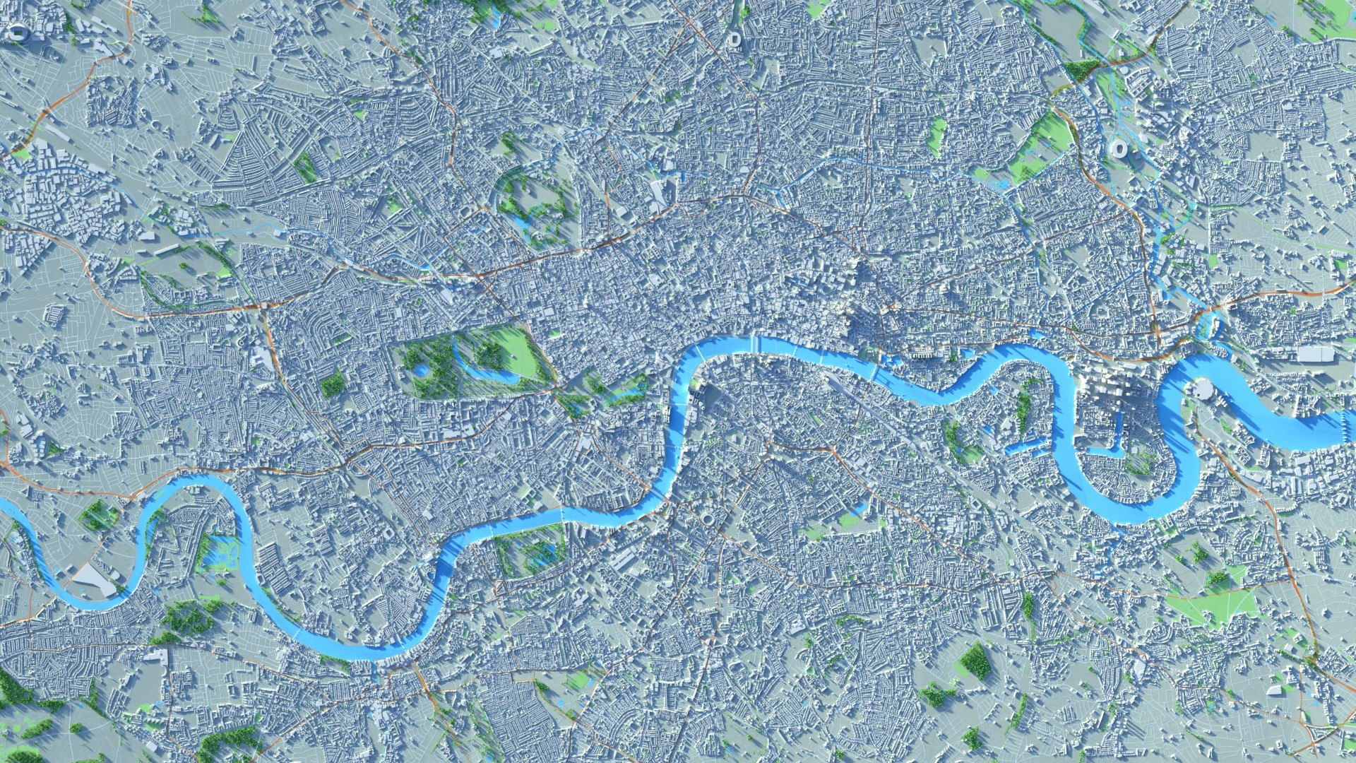 3D London City Map - TurboSquid 1823589