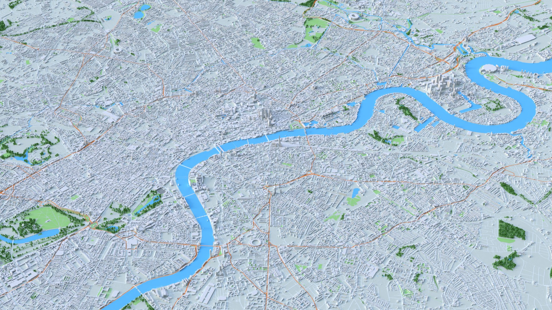 3D London City Map - TurboSquid 1823589