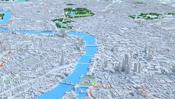 3D London city map - TurboSquid 1823589