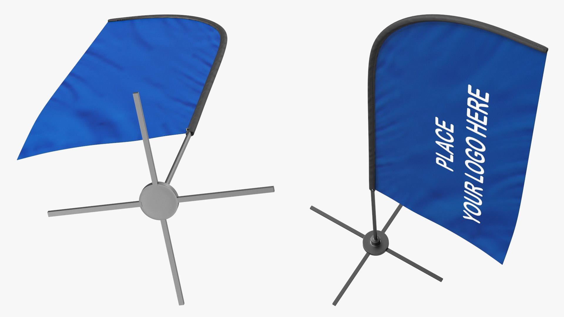 Feather Advertising Flag Banner Stand 3D Model - TurboSquid 2235894