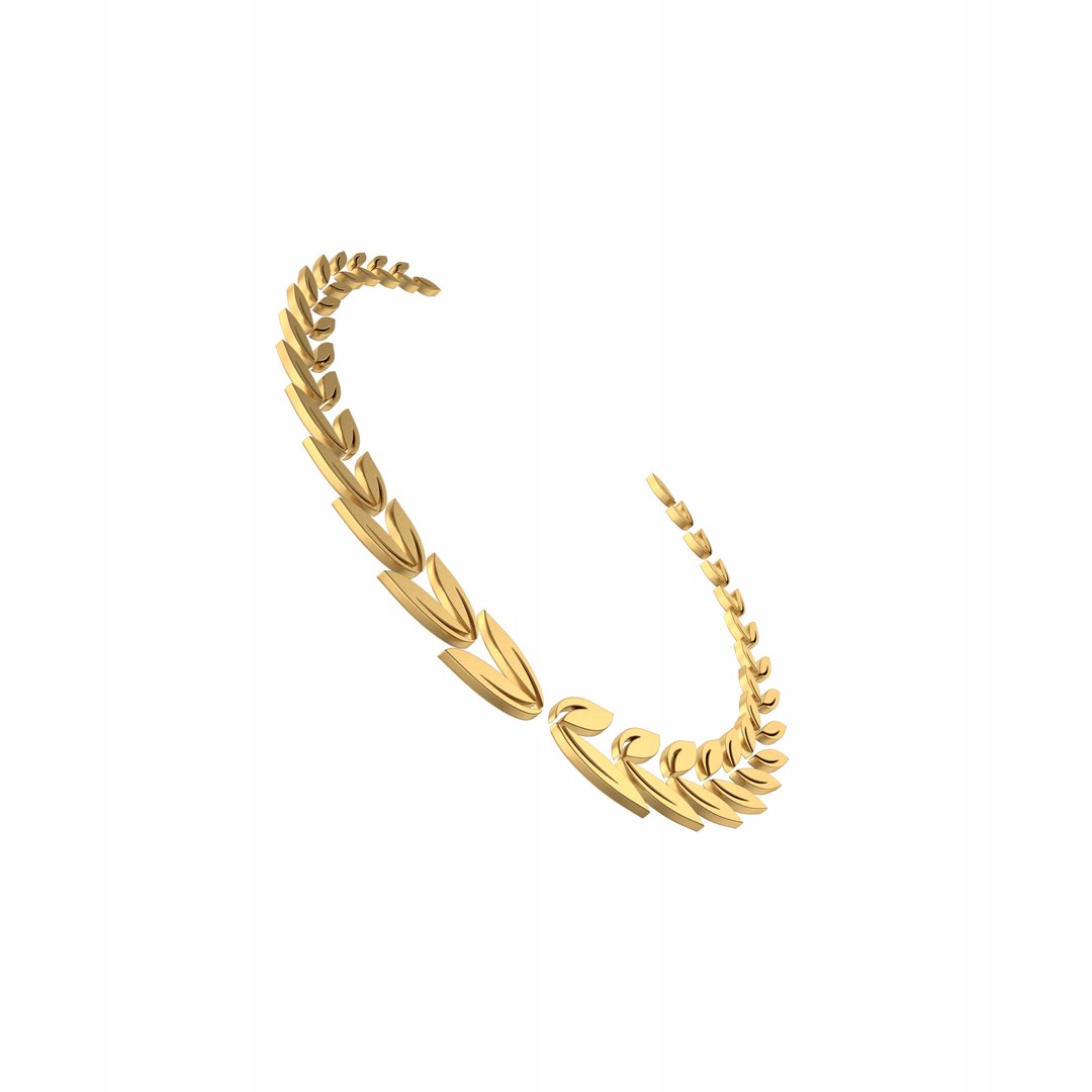 Gold Laurel Wreath Symbol Model - TurboSquid 2158173
