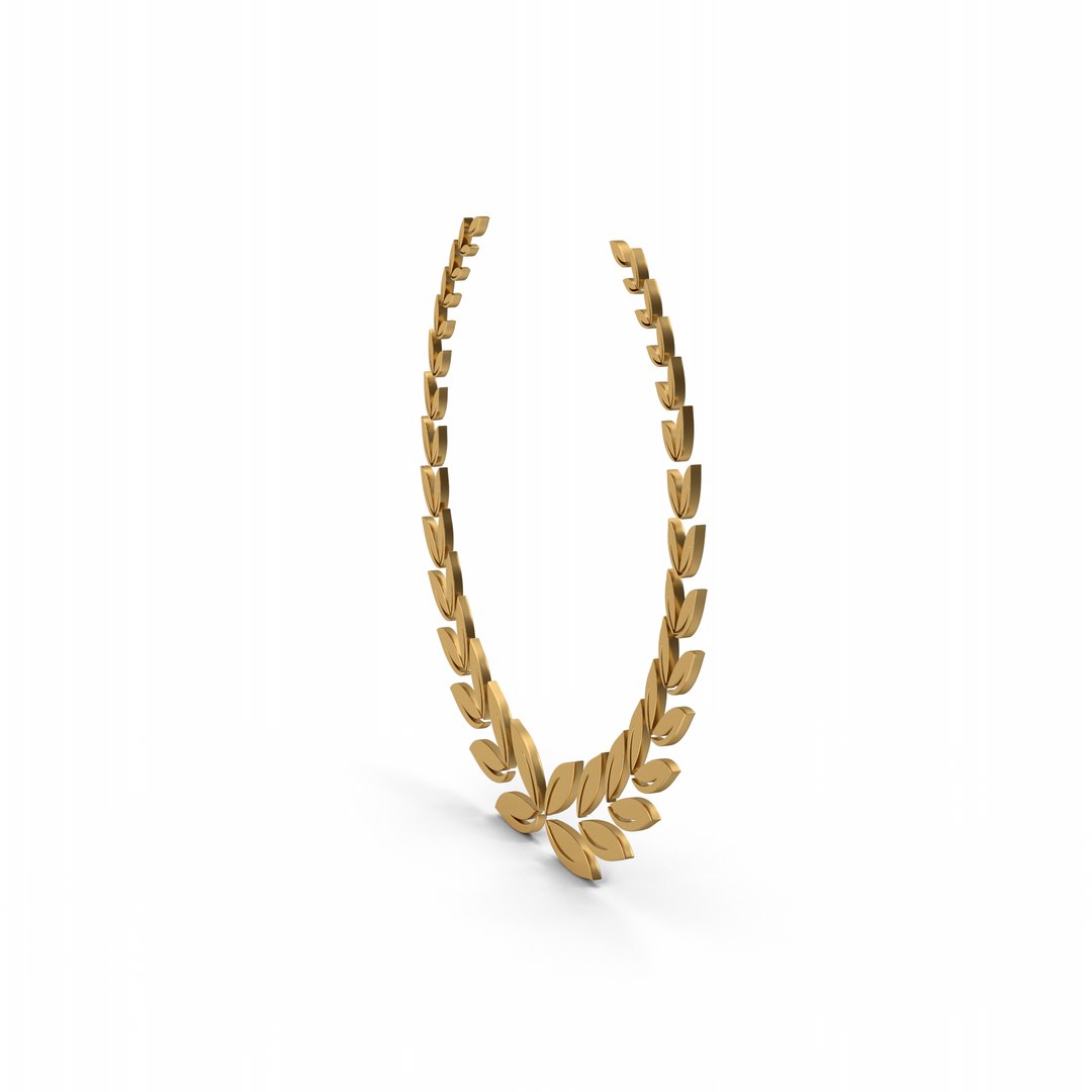 Gold Laurel Wreath Symbol Model - TurboSquid 2158173