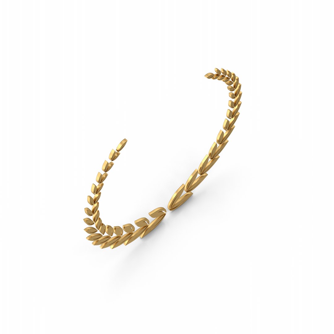 Gold Laurel Wreath Symbol Model - TurboSquid 2158173