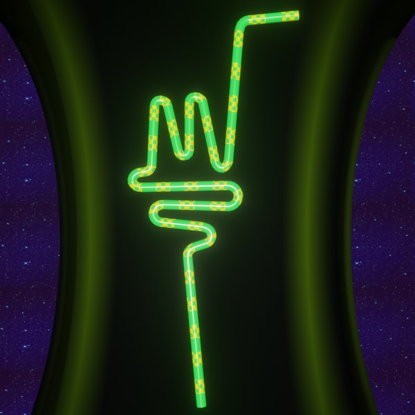 Crazy Straw Letter M 3D - TurboSquid 1801299