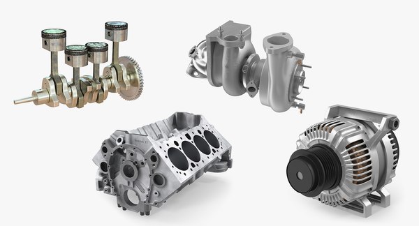 3D engine parts - TurboSquid 1350214