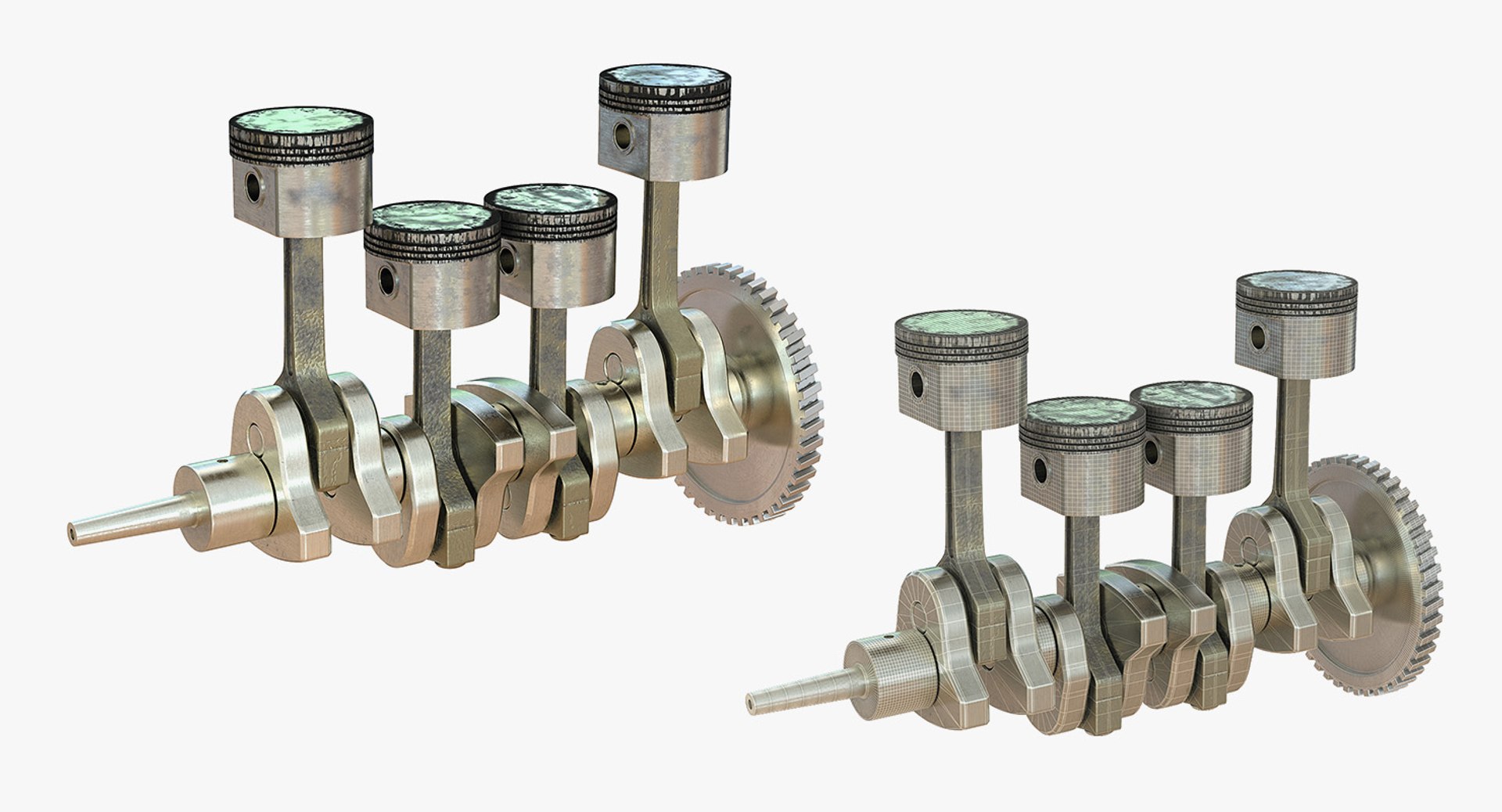 3D engine parts - TurboSquid 1350214