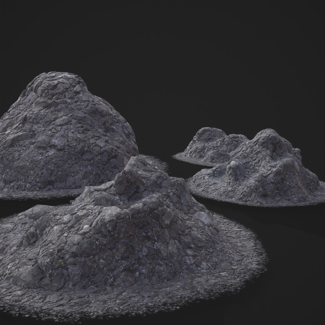 Rock Gravel Piles 3D - TurboSquid 1872701