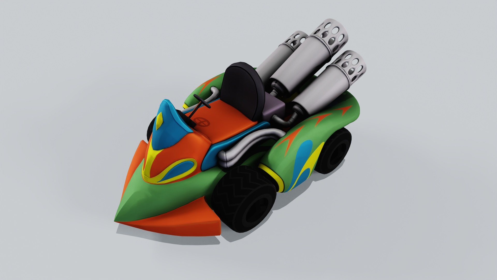 3D Green Kart Model - TurboSquid 2177842