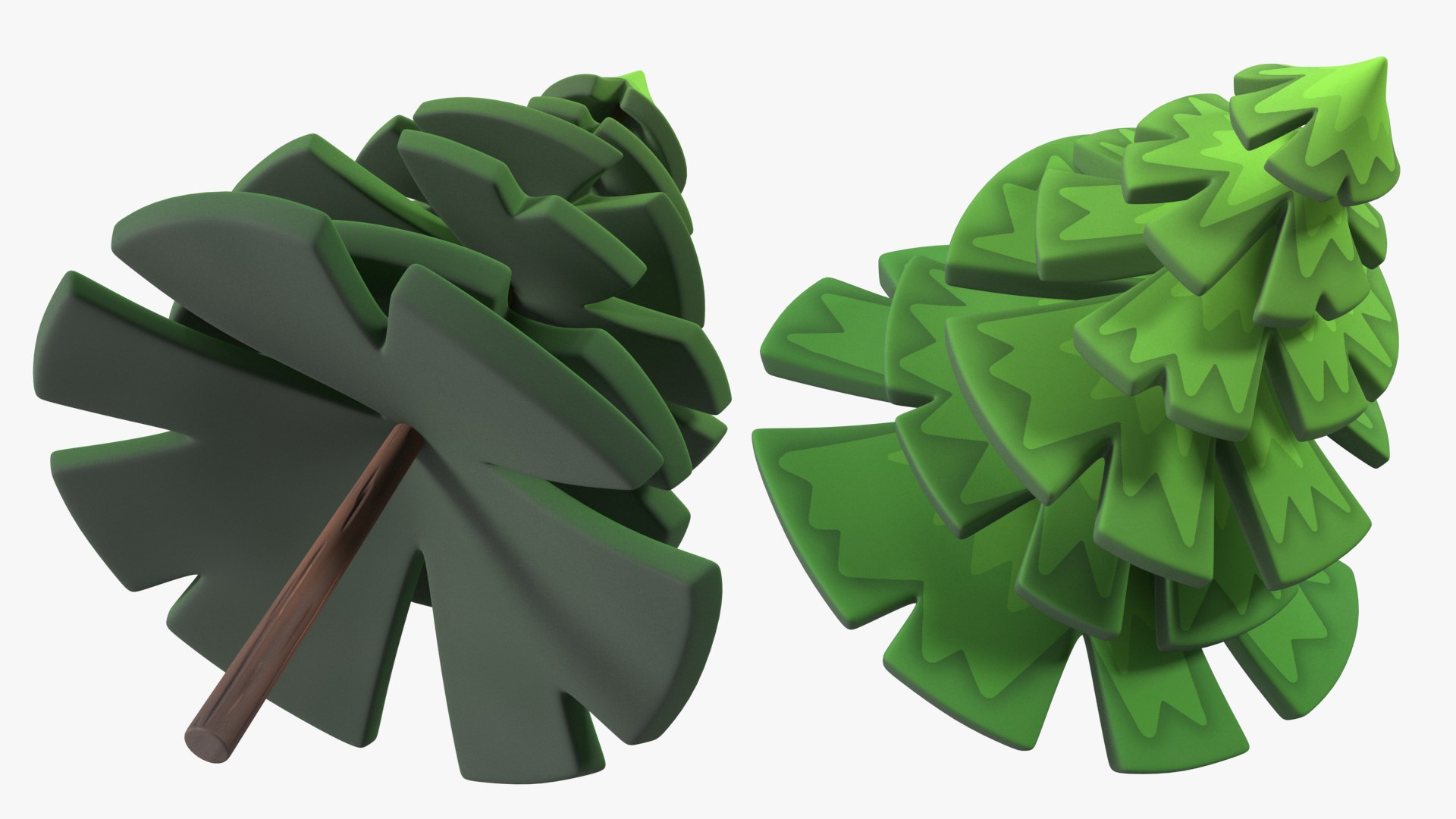 Fur Tree Cartoon Style Handpaint Texture 3D Model - TurboSquid 2170104