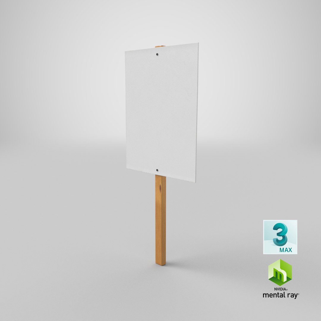 3D protest sign 02 - TurboSquid 1335692