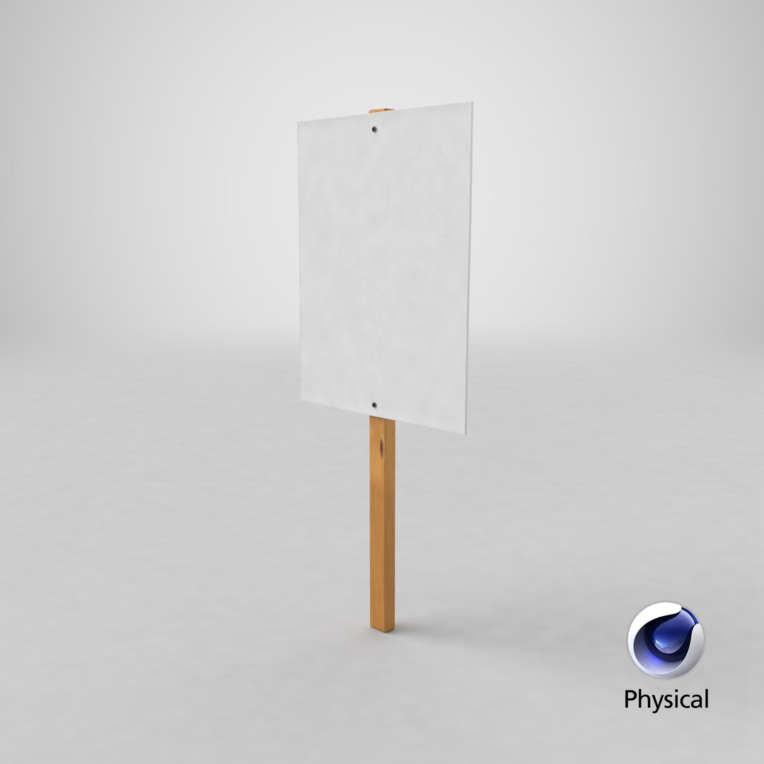 3D protest sign 02 - TurboSquid 1335692