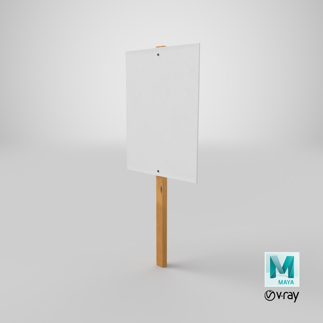 3D protest sign 02 - TurboSquid 1335692