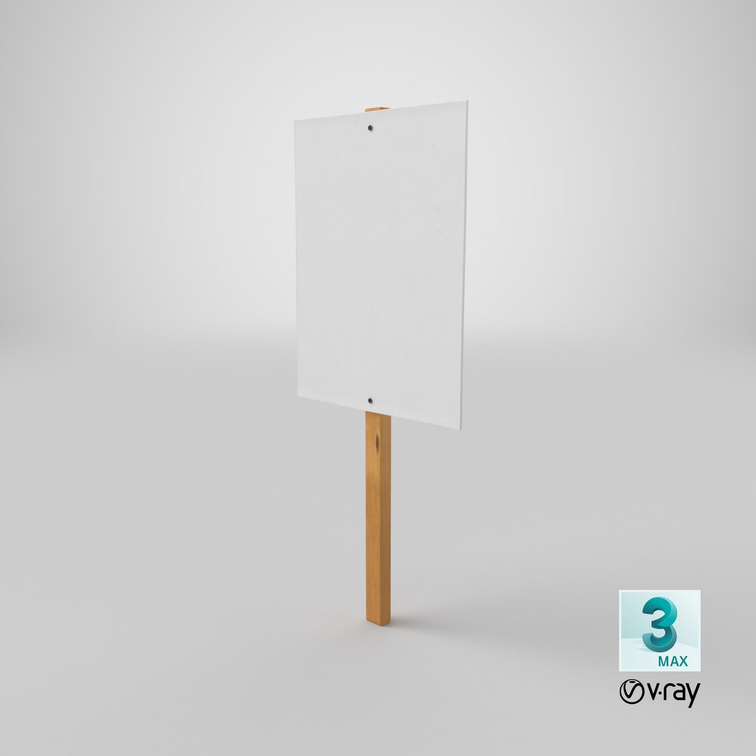 3D protest sign 02 - TurboSquid 1335692