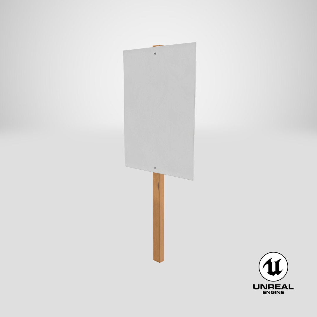 3D protest sign 02 - TurboSquid 1335692
