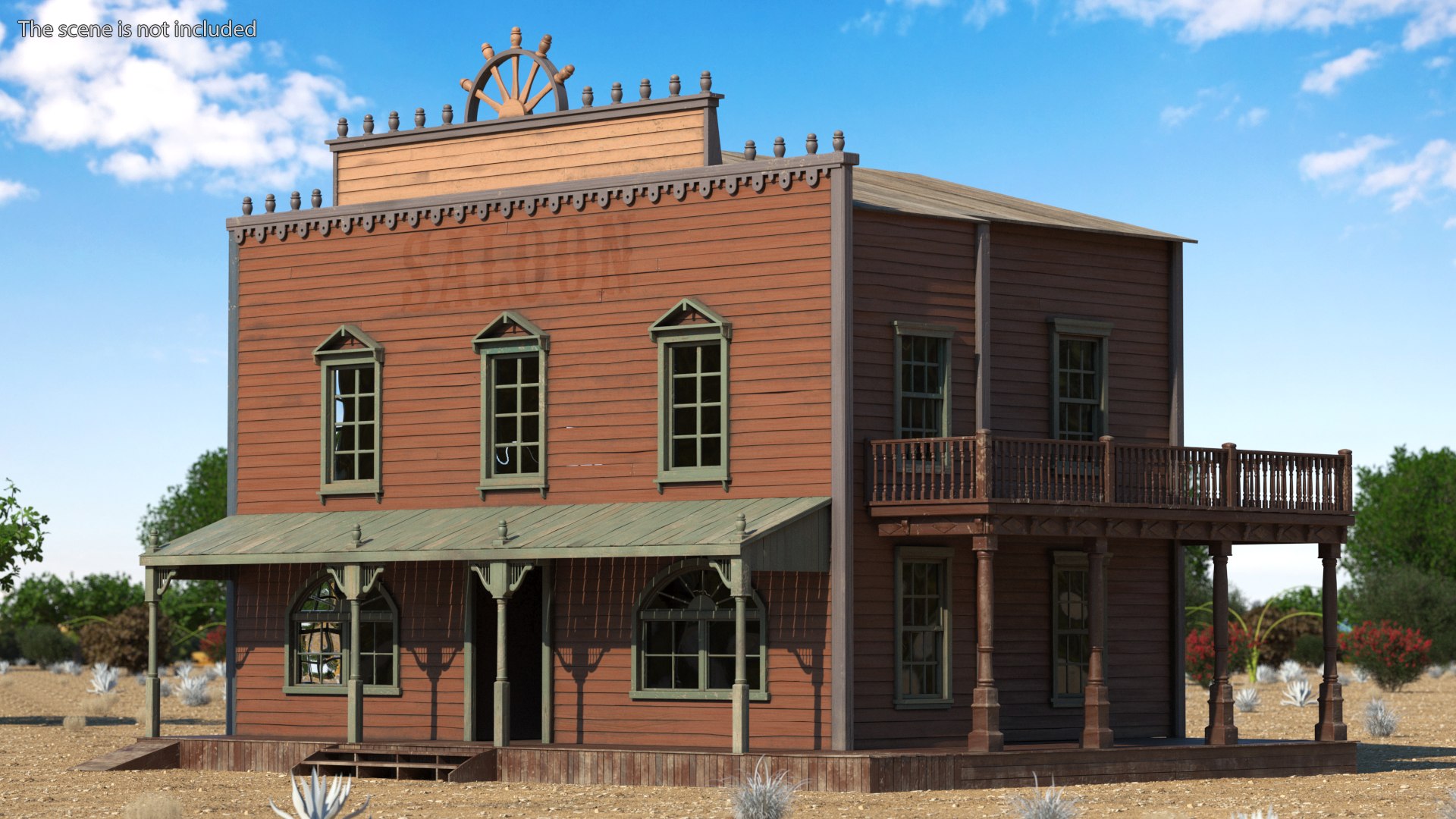 Wild West Large Building 3D Model - TurboSquid 2128803