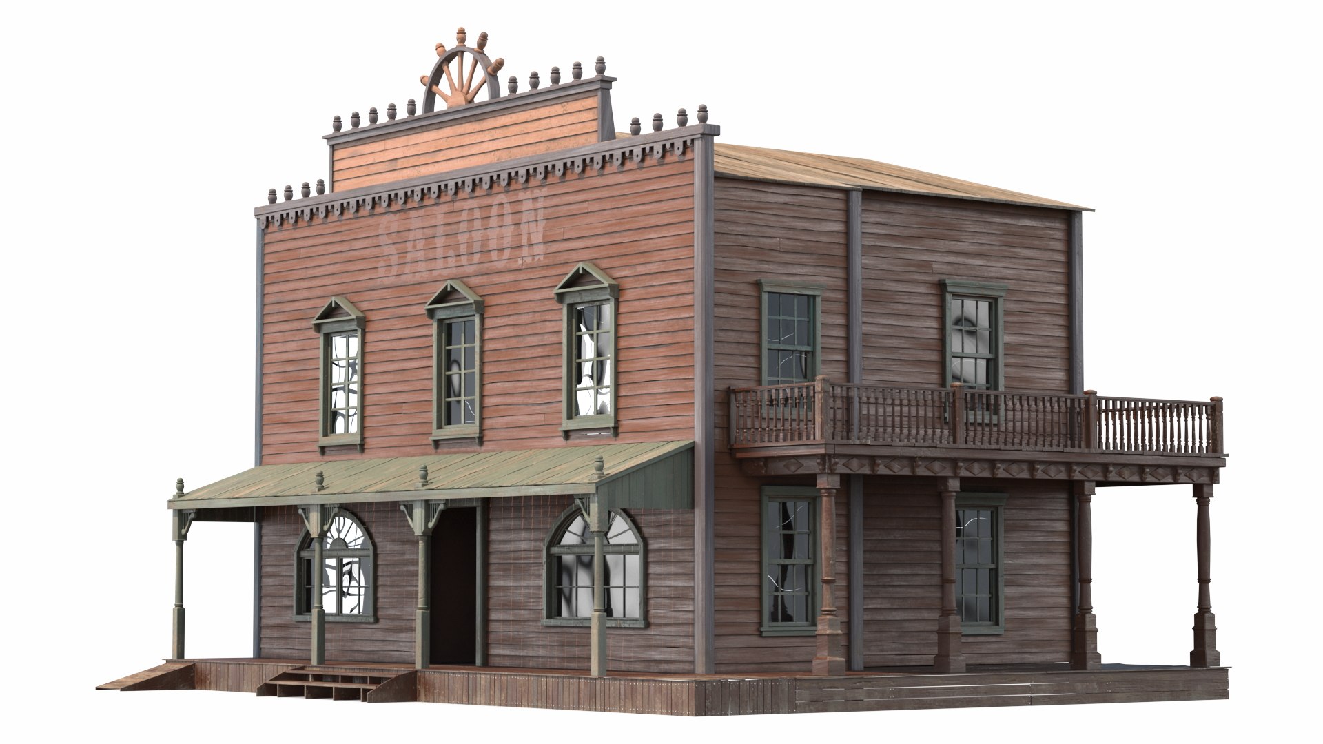 Wild West Large Building 3D Model - TurboSquid 2128803