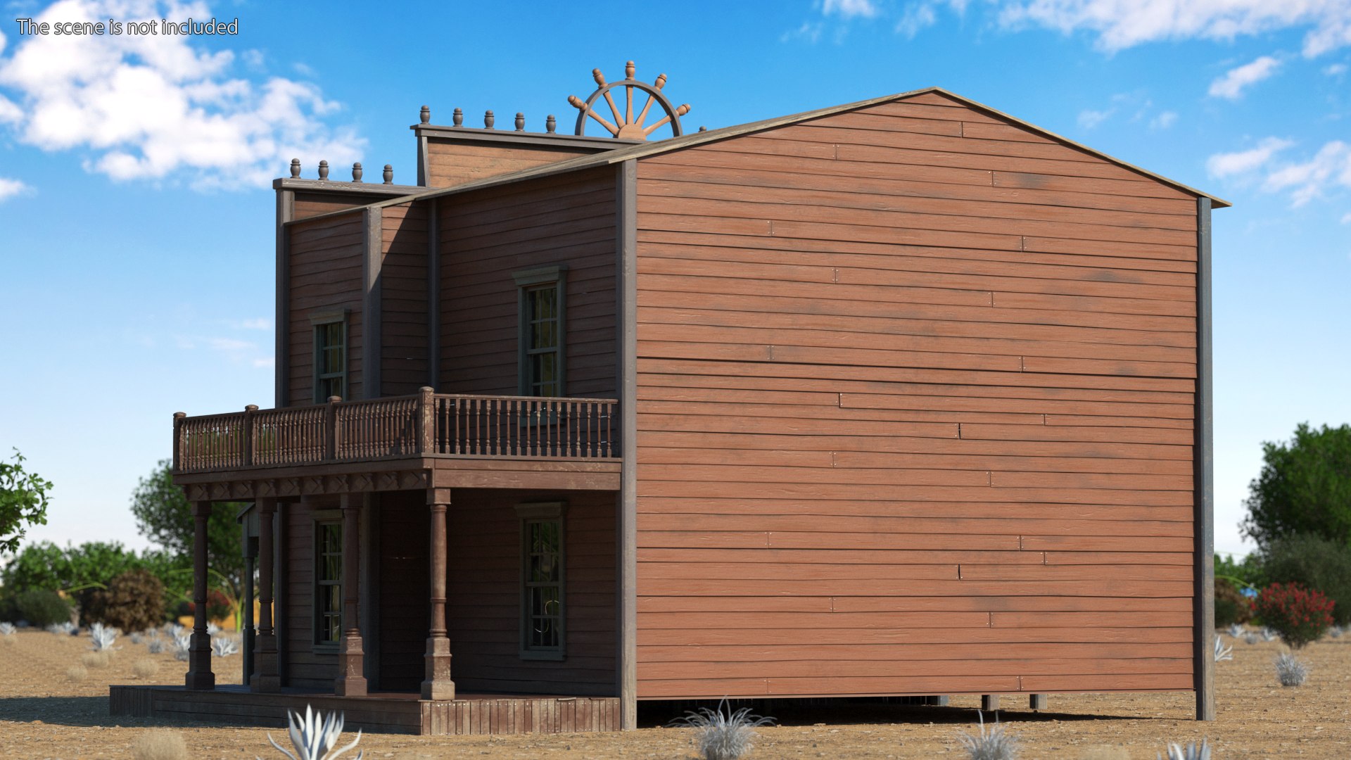 Wild West Large Building 3D Model - TurboSquid 2128803