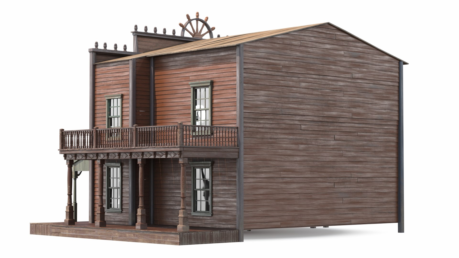 Wild West Large Building 3D Model - TurboSquid 2128803