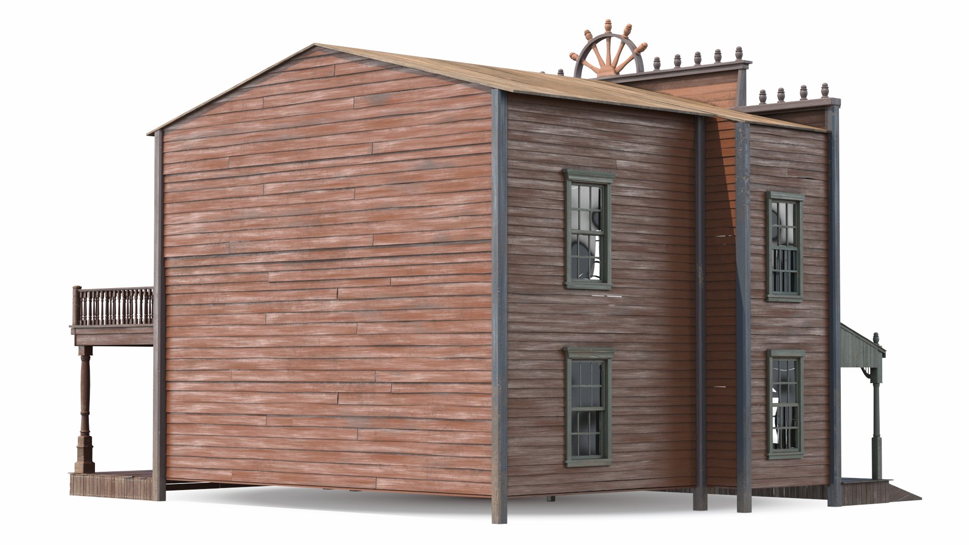 Wild West Large Building 3D Model - TurboSquid 2128803