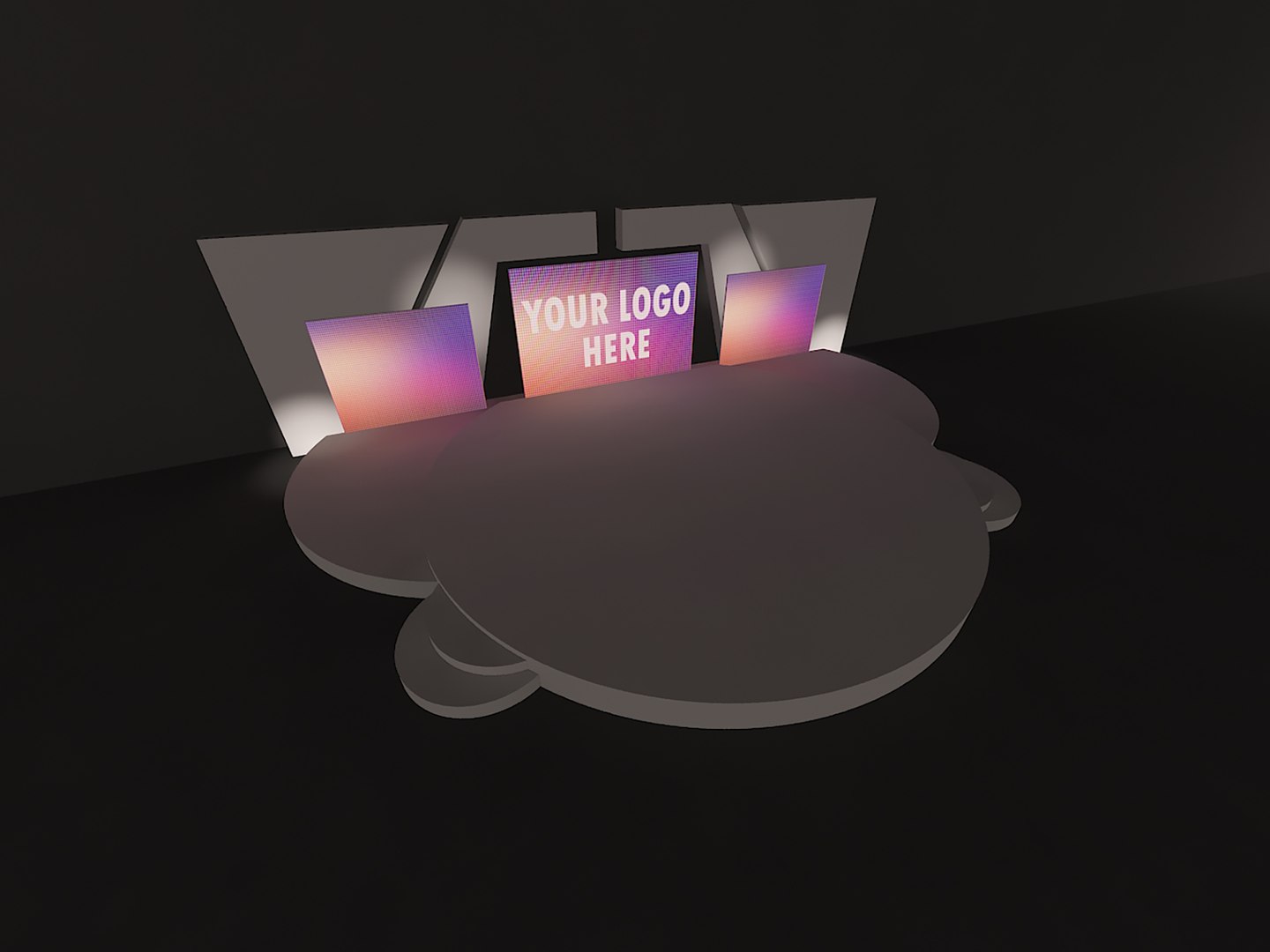 3D Event And Conference Stage With Led Screens - TurboSquid 1978868