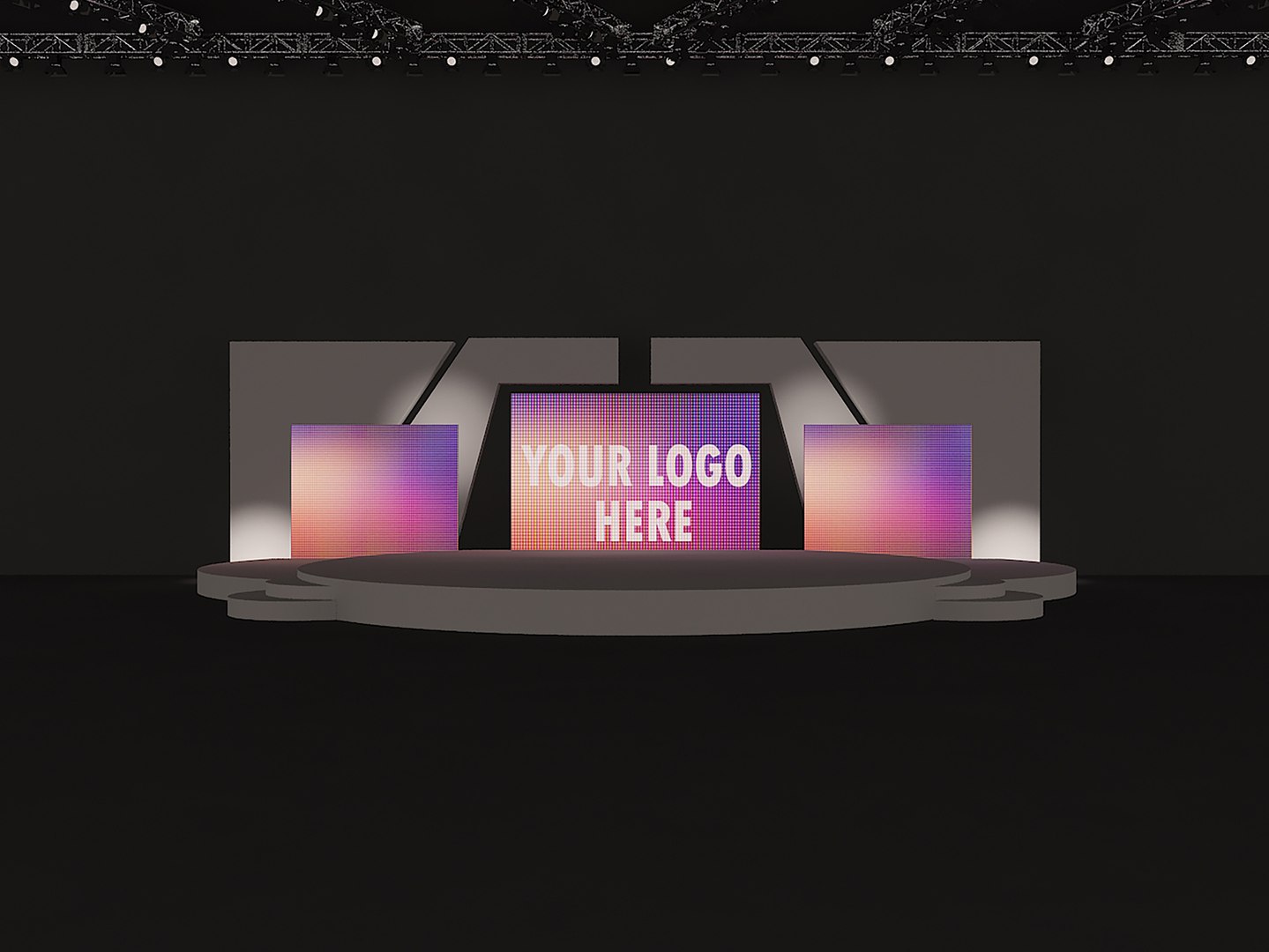 3D Event And Conference Stage With Led Screens - TurboSquid 1978868